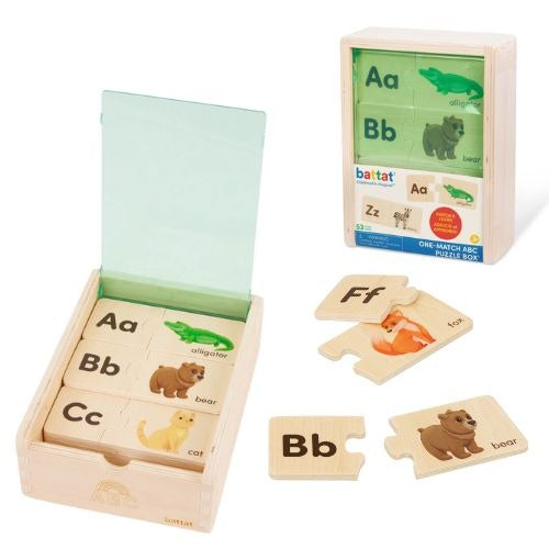 Wooden Self-Correcting Alphabet Puzzle Box Set – Spacecraft Creative